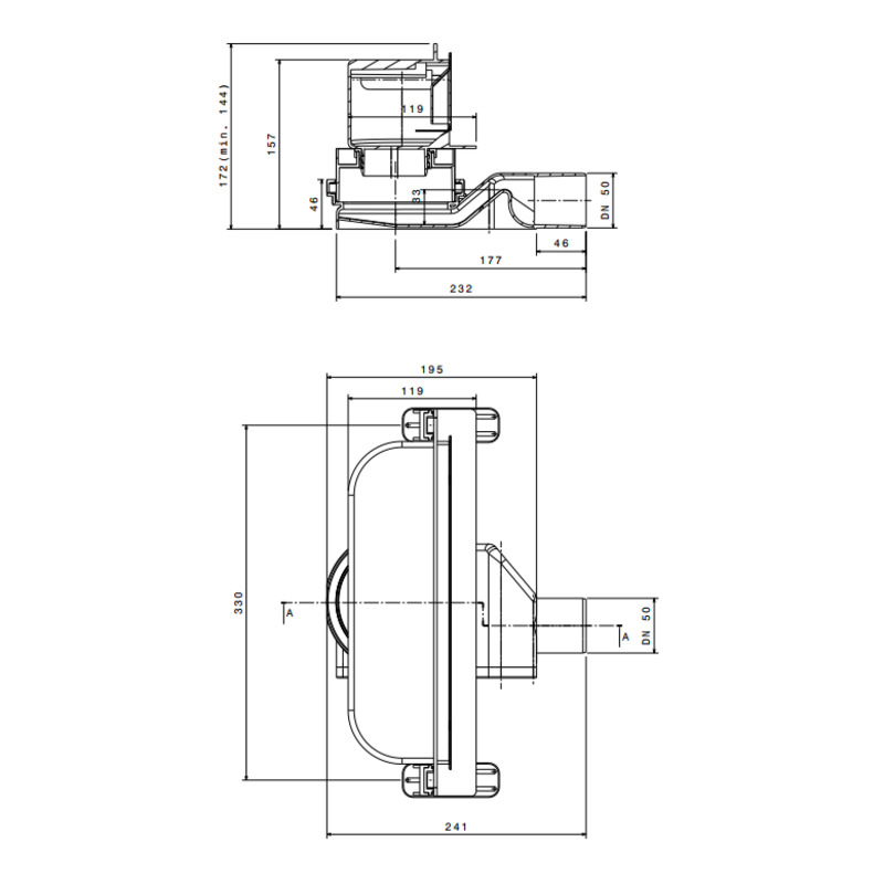 ПРИСТЕННЫЙ ТРАП CONFLUO WALL, С НЕРЖАВЕЮЩЕЙ РЕШЕТКОЙ, D 50, 0,8 L/S - В ...